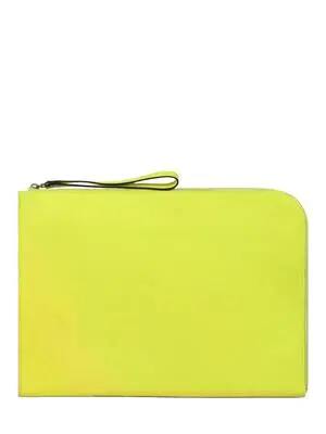 VALEXTRA Zip-up Clutch - Yellow
