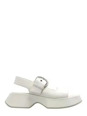 VIC MATIE Leather Platform Sandals - Neutrals