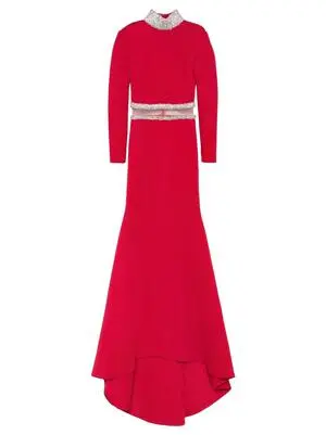 AAVVA Crystal-embellished Gown - Red