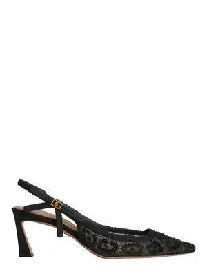 Dolce & Gabbana 60mm Lace Slingback Pumps - Black