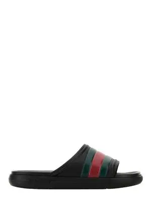 Gucci Gucci Web Slide Sandals Black
