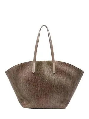 Brunello Cucinelli Woven Tote Bag - Brown
