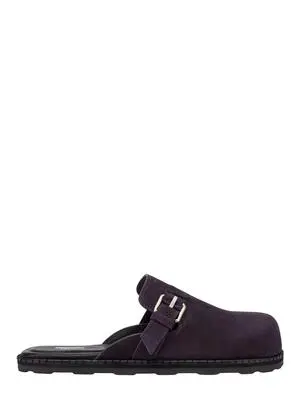 Moschino Suede Mules - Purple