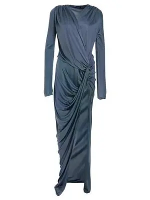 Atlein V-neck Maxi Dress - Blue