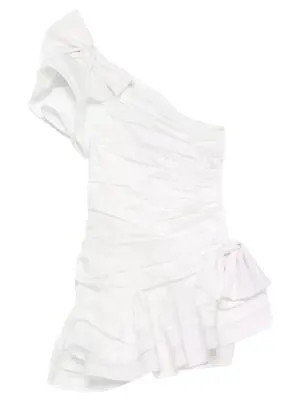 Alessandra Rich Tafetta Mini Dress - White