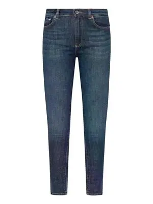 Dolce & Gabbana Logo-plaque Skinny Jeans - Blue