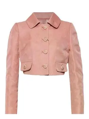 Dolce & Gabbana Dna Monogram-jacquard Jacket - Pink