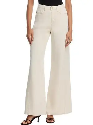 L'Agence Beau High-rise Wide-leg Jeans - Macadamia