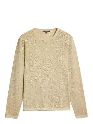 John Varvatos Camden Mesh Stitch Crew Sweater Sand