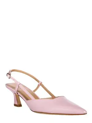 STUART WEITZMAN Vinnie 50 Slingback Kitten Heels Pink Sand