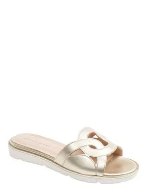 PATRICIA GREEN Boca Sandal - Gold Leather