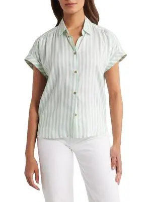 BEACHLUNCHLOUNGE Beachlunchlounge Darby Short Sleeve Shirt Deja Vu