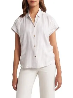 BEACHLUNCHLOUNGE Beachlunchlounge Darby Short Sleeve Shirt Dry Almond
