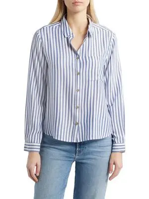 BEACHLUNCHLOUNGE Candace Striped Button-up Shirt - Starry Night