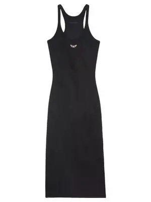 Zadig&Voltaire Fine-ribbed Midi Dress - Black