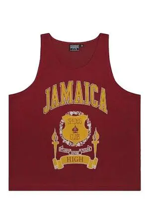 DENIM TEARS X Stussy Jamaica High Gym Tank - Red