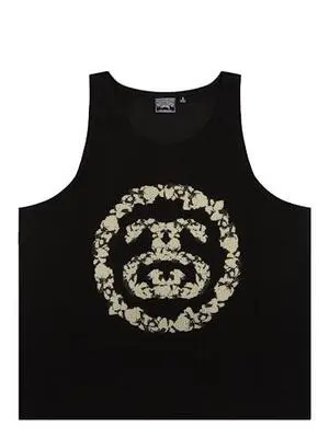 DENIM TEARS X Stussy Double Wreath Gym Tank - Black