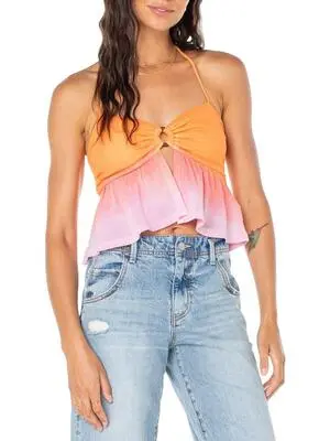 Roxy Magic Hour Ombré Halter Top - Sugar Coral Solid