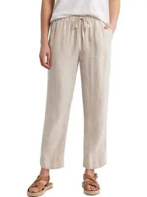 Caslon CASLON(R) Tapered Linen Pants Flax