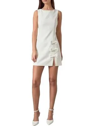 Endless Rose Endless Rose Bow Detail Sheath Mini Dress White