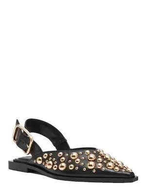 Steve Madden Steve Madden Shay Slingback Flats Black Studded