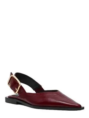 Steve Madden Shay Slingback Flats - Burgundy Leather