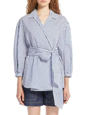 MAX MARA Weekend Max Mara Ceci Striped Cotton & Silk Shirt
