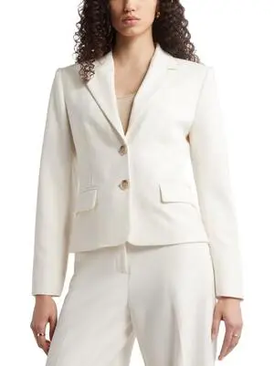 Nordstrom The Hanna Slim Fit Blazer Ivory Tofu