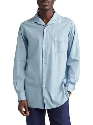 Massimo Alba Bowles Cotton Button-up Shirt - Avio