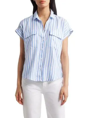 BEACHLUNCHLOUNGE Beachlunchlounge Kaiana Stripe Button-Up Shirt
