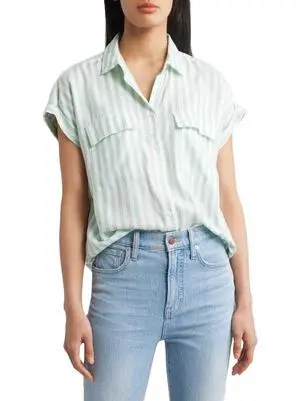 BEACHLUNCHLOUNGE Kaiana Stripe Button-up Shirt - Deja Vu