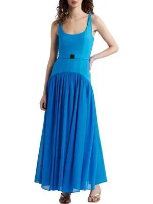 HUTCH Drop Waist Sleeveless Maxi Dress - Cobalt