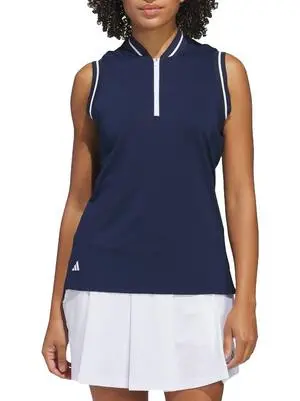 Adidas Ultimate 365 Sleeveless Half Zip Top - Collegiate Navy/ White