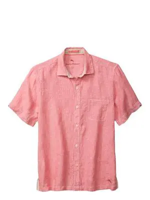 Tommy Bahama Paradise Breezer Linen Shirt - Red Sunset
