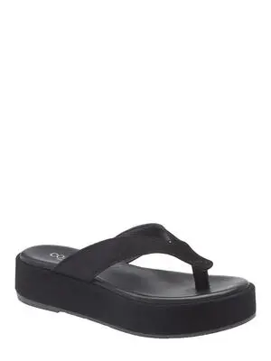 Cordani Cordani Kendra Platform Flip Flop Black Suede