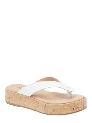 Cordani Cordani Kendra Platform Flip Flop White Leather
