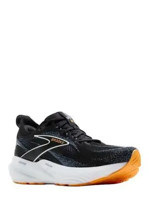 Brooks Glycerin 22 Lace-up Athletic Sneakers - Black/country Blue/orange Pop