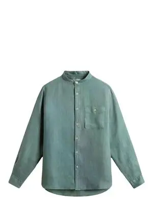 Woolrich Band-collar Button-up Shirt - Green