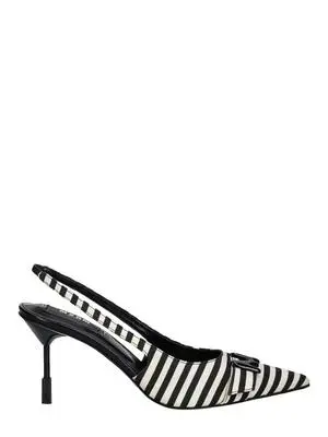MSGM 90mm Striped Pumps - Black