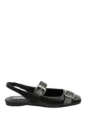 Karl Lagerfeld Leather Ballerinas - Black