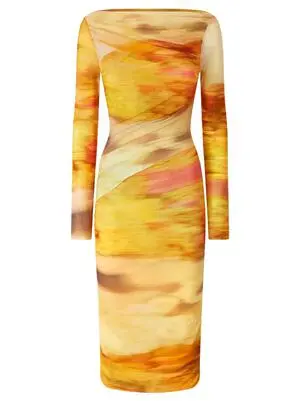 Pinko Printed Dress - Orange