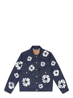 DENIM TEARS Type Ii All Over Wreath Jacket - Blue