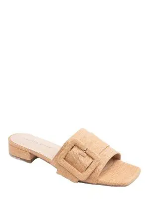 PATRICIA GREEN Bali Raffia Slide Sandal - Natural Raffia