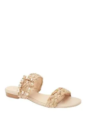 KOKO + PALENKI Nadia Slide Sandal - Natural Raffia