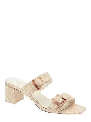 KOKO + PALENKI Raffia Slide Sandal - Natural Raffia