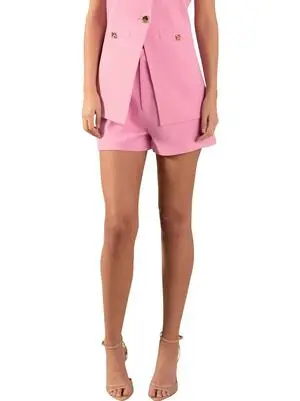 Endless Rose High-waist Textured Shorts - Pink