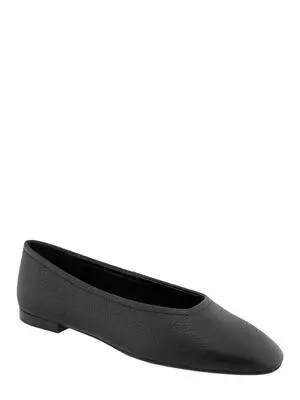Aerosoles Amelie Ballet Flat - Black Pebbled Leather
