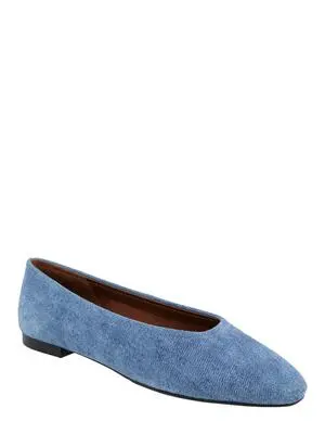 Aerosoles Aerosoles Amelie Ballet Flat Blue Jean Denim Suede