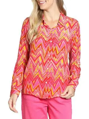 APNY Printed Button-up Shirt - Pink Multi