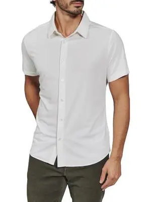 7 Diamonds Alldridge Short Sleeve Button-up Shirt White
